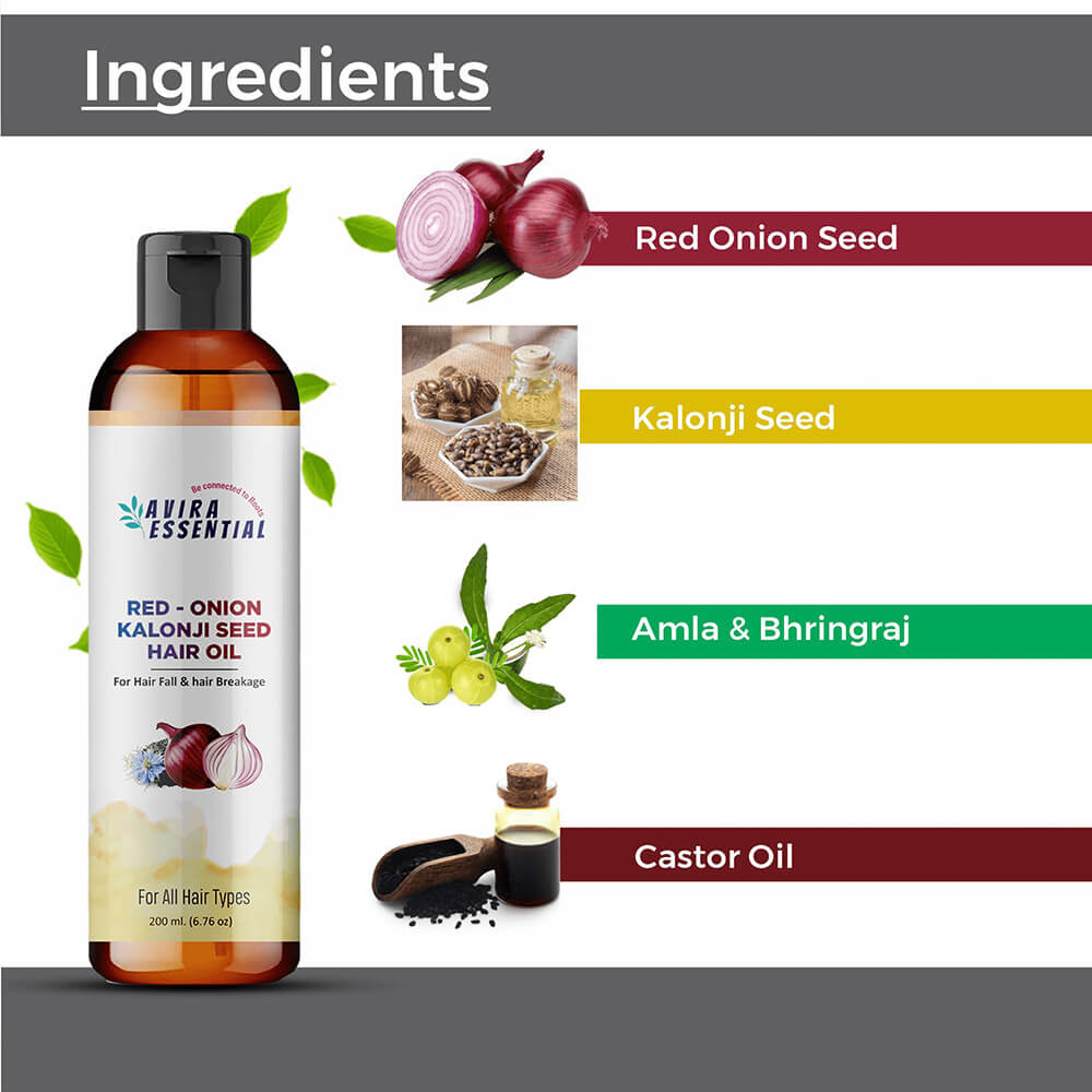 Red Onion – Kalonji Seed Hair Oil – Avira Essential